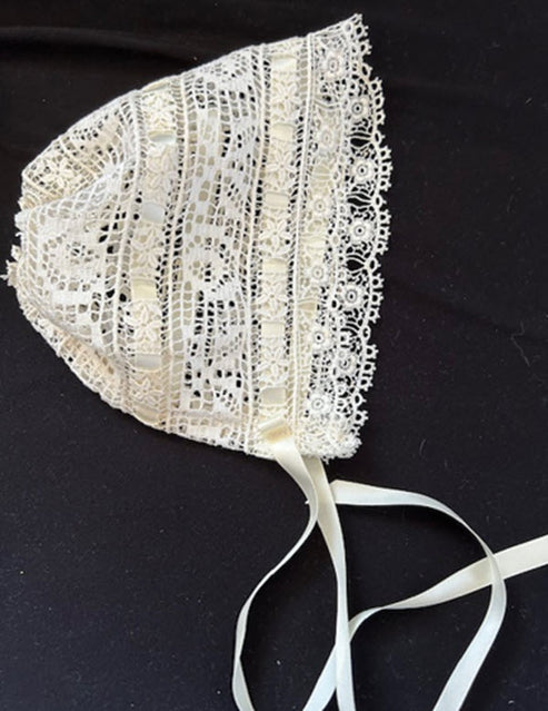 Ecru Vintage Lace Bonnet – Little Angels Couture